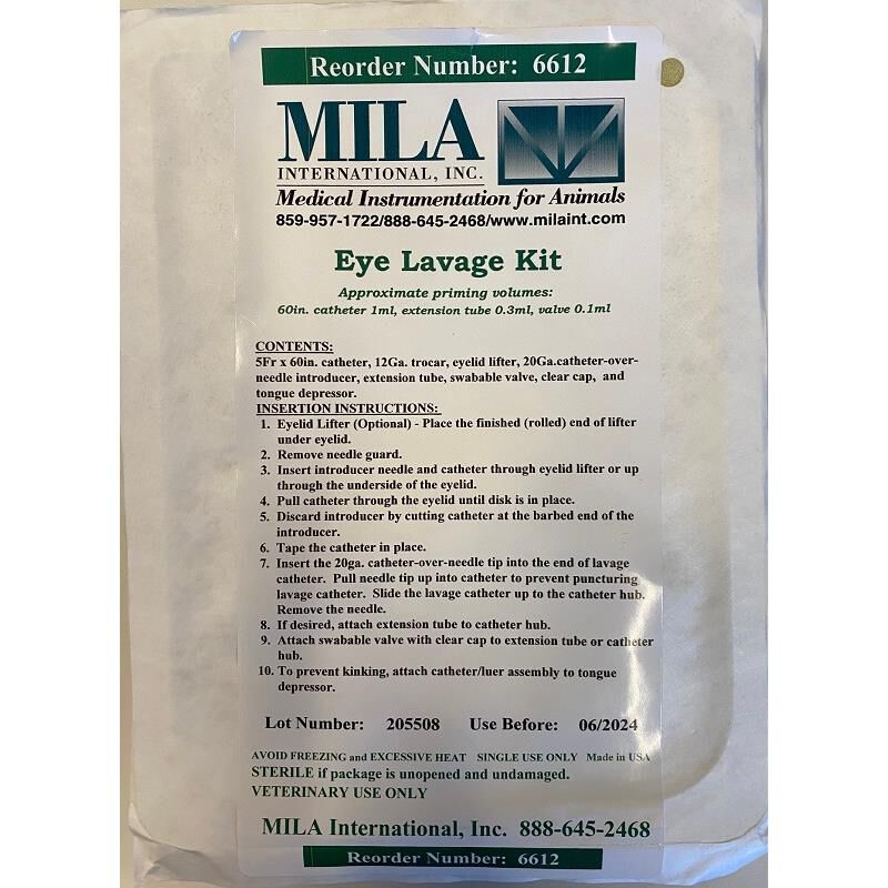 Subpalpebral Eye Lavage Kit - 36 In Catheter For Horse And Small ...
